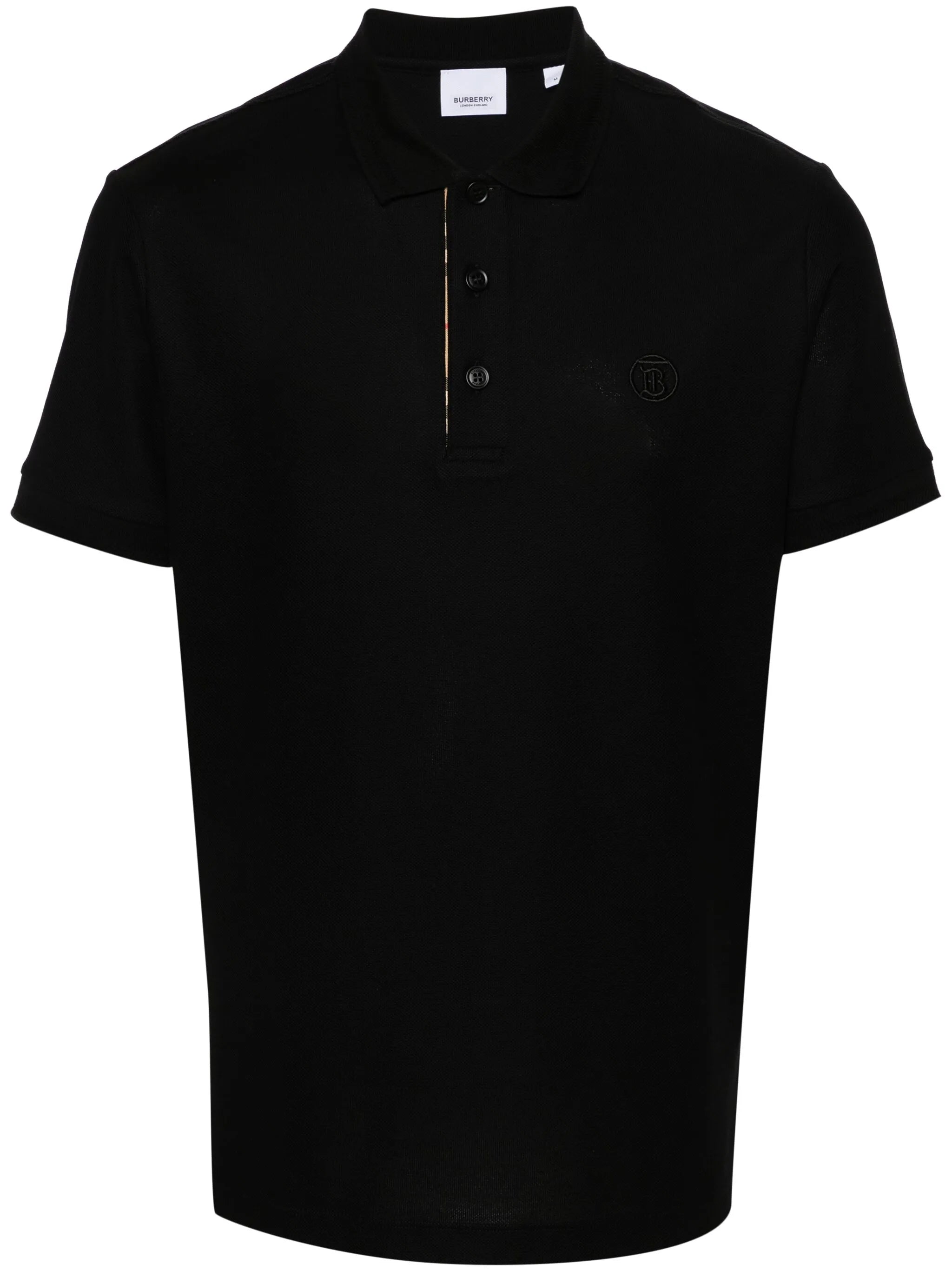 Burberry Circle TB Logo Embroidered Polo in Black – TheDesignerBox