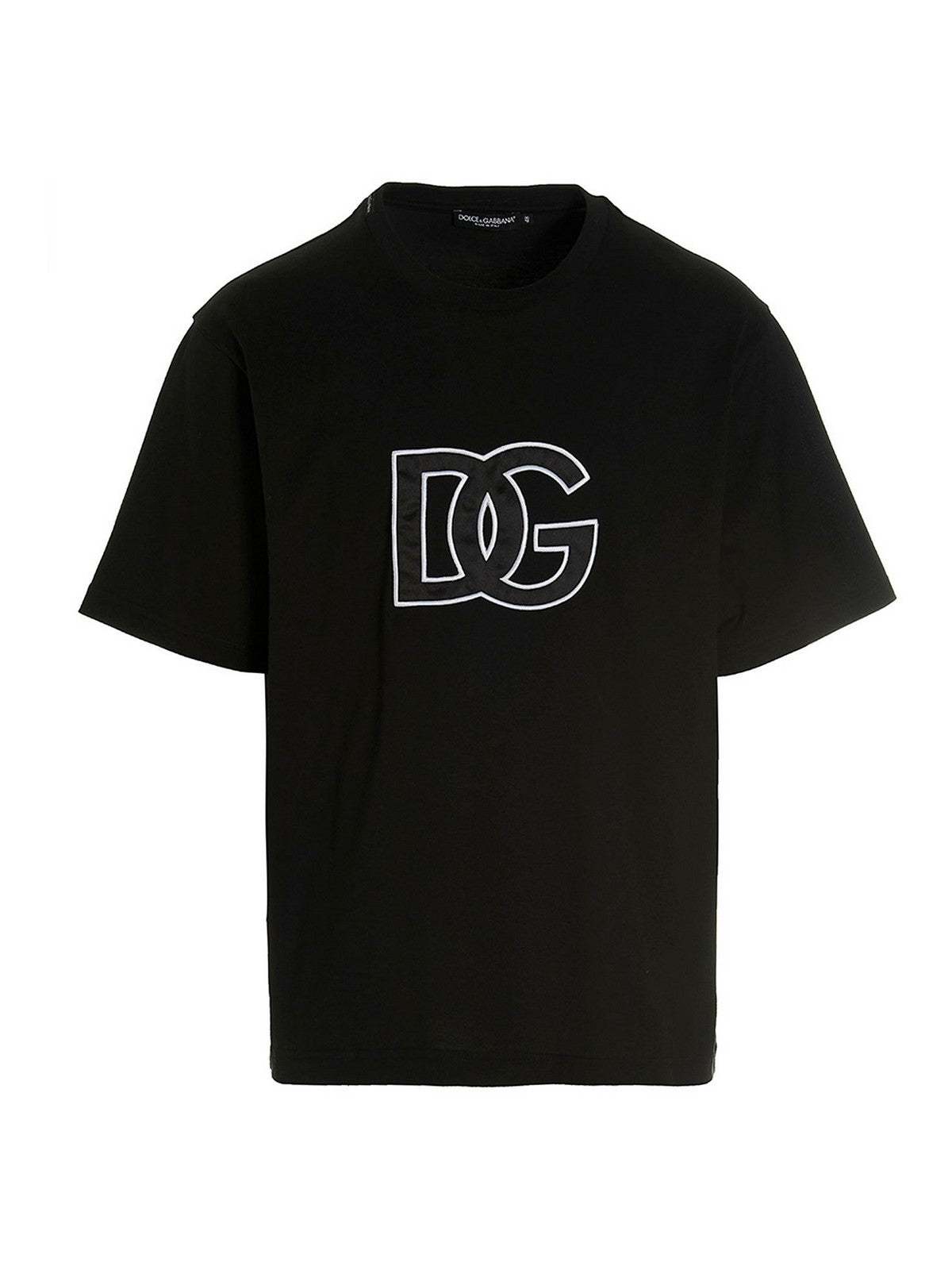 Dolce & Gabbana Detailed DG Embroidered Logo T-Shirt in Black ...