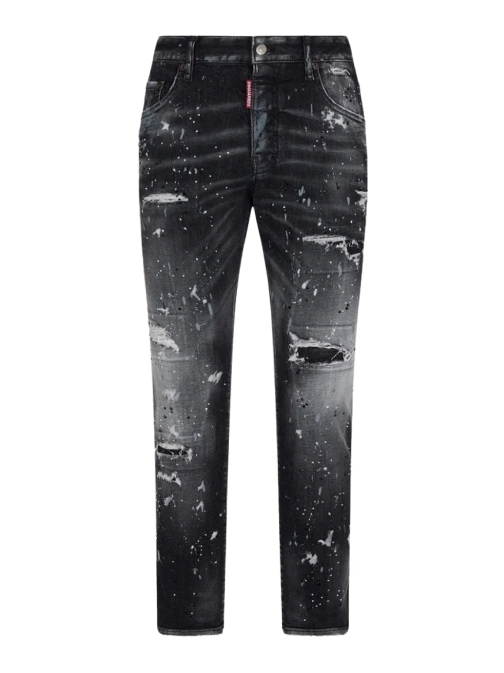 Dsquared2 Paint Splatter Black Wash Skater Jeans – TheDesignerBox