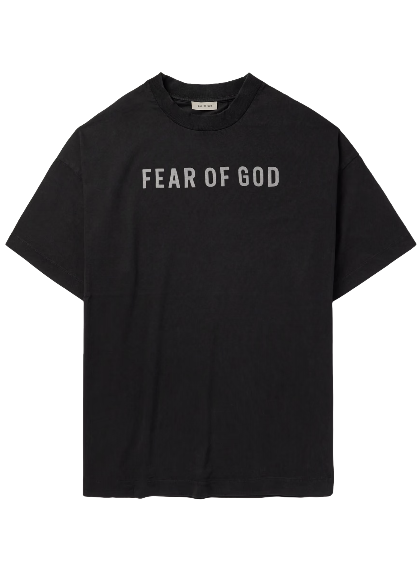 Fear Of God Logo Printed Oversized T-Shirt in Black – TheDesignerBox