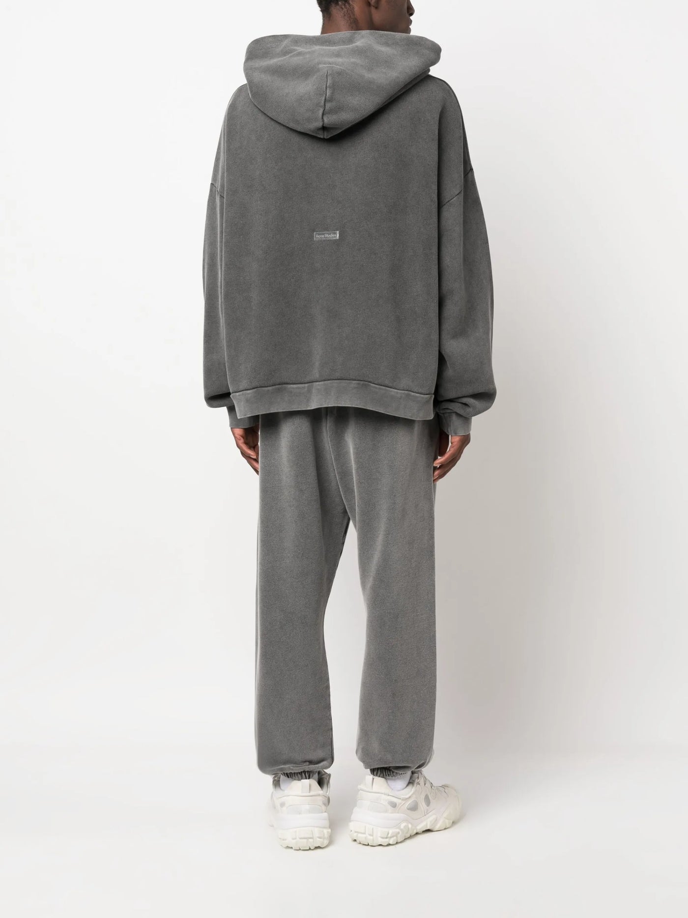 Acne Studios Logo Patch Hoodie in Faded Black – TheDesignerBox