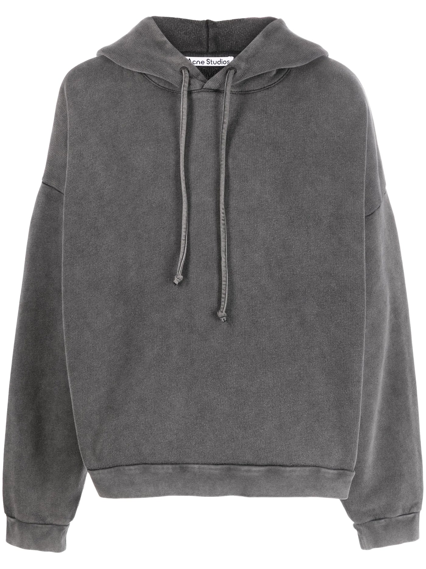 Acne Studios Logo Patch Hoodie in Faded Black – TheDesignerBox