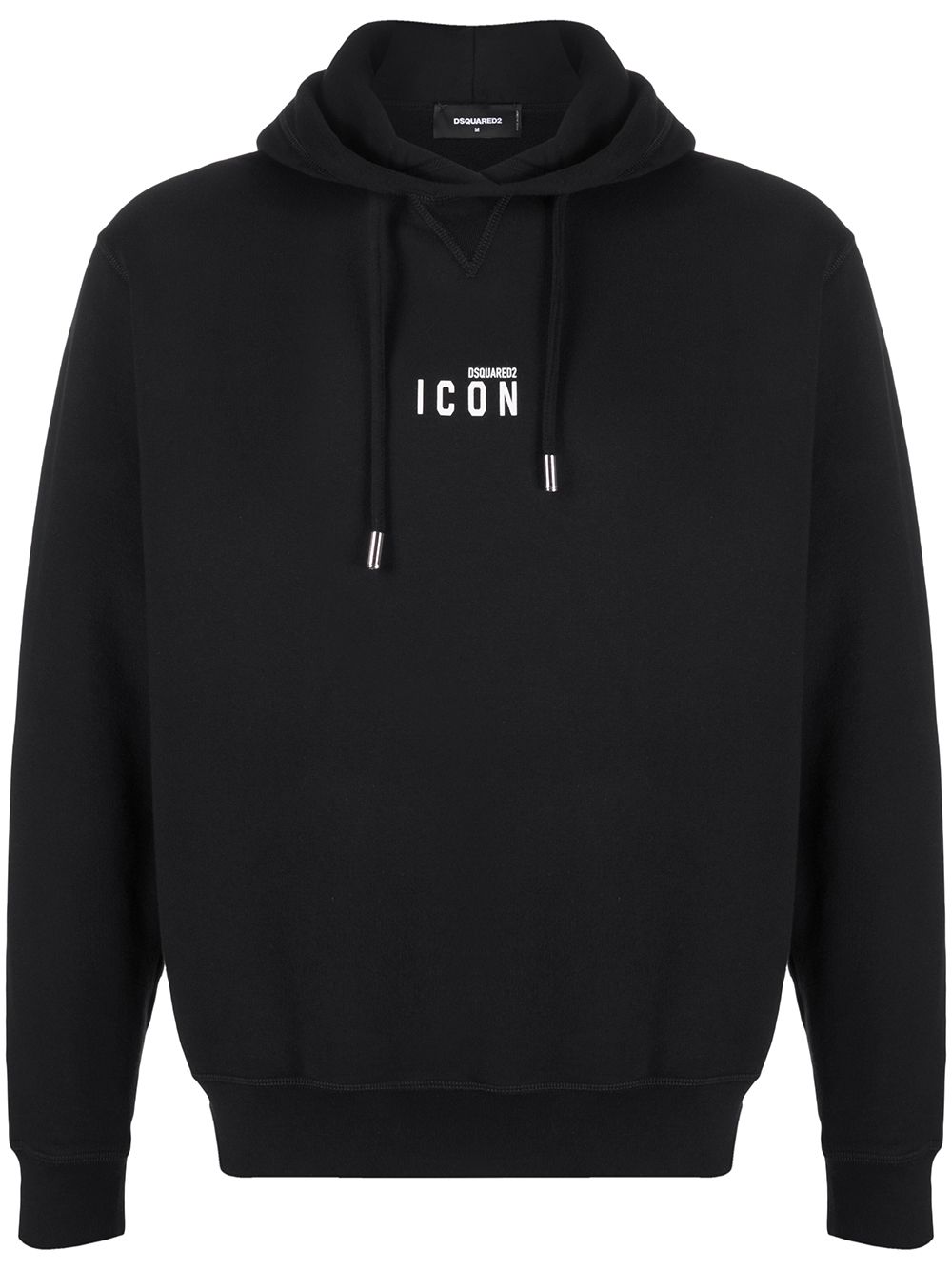 Dsquared2 Small Icon Print Hoodie in Black – TheDesignerBox